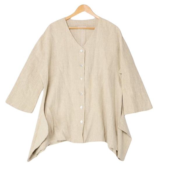 bryn Walker | Tops | Bryn Walker Linen Top Lagenlook Blouse | Poshmark